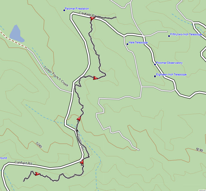 Palomar Mountain Hiking Trail Map
